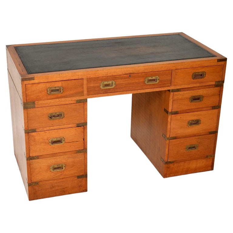 Antique Military Campaign Style Desk at 1stDibs