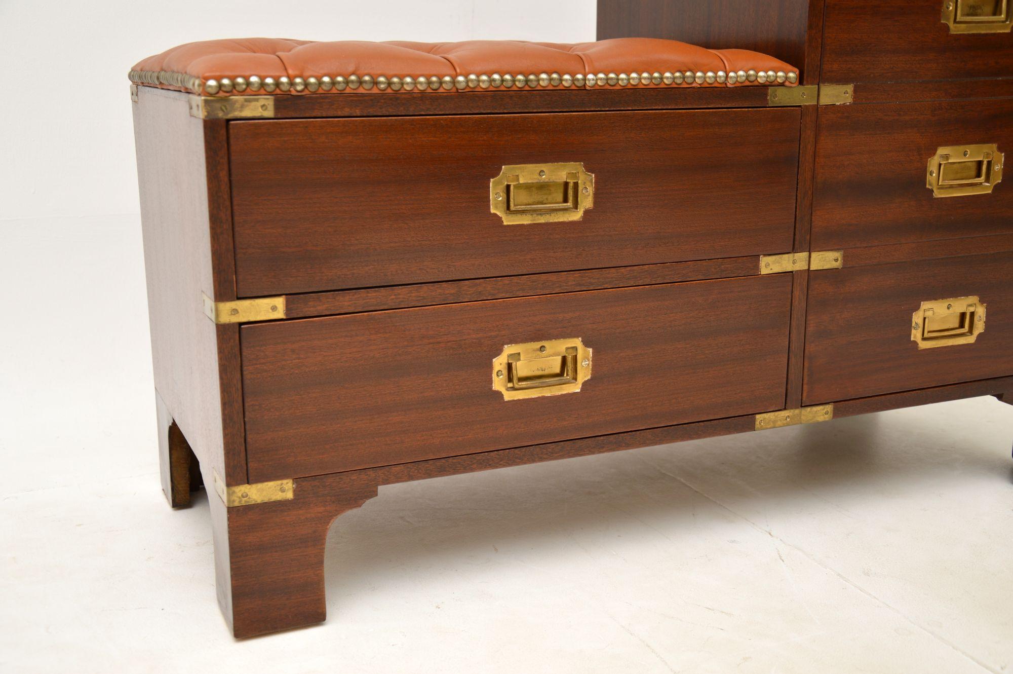 Antique Military Campaign Style Entry Bench at 1stDibs