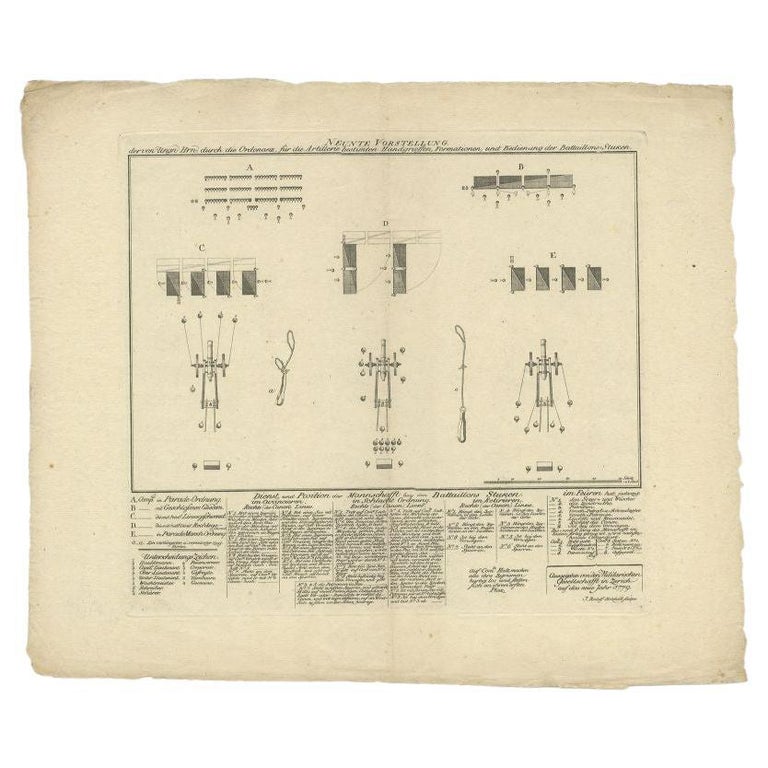 Antique Military Print of Infantry Warfare and Infantry Training, 1773 ...