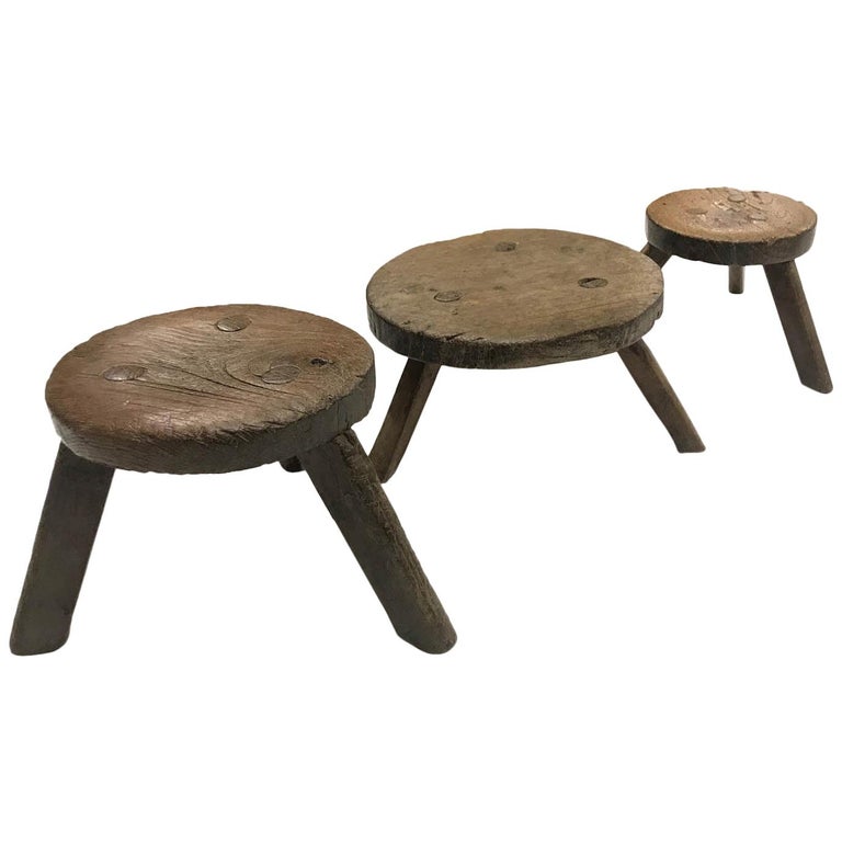 Antique Milking Stools at 1stDibs
