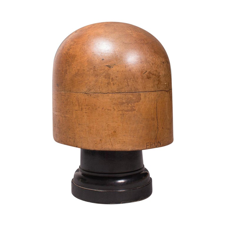 Antique Milliner's Hat Block, English, Beech, Shop Display Stand ...