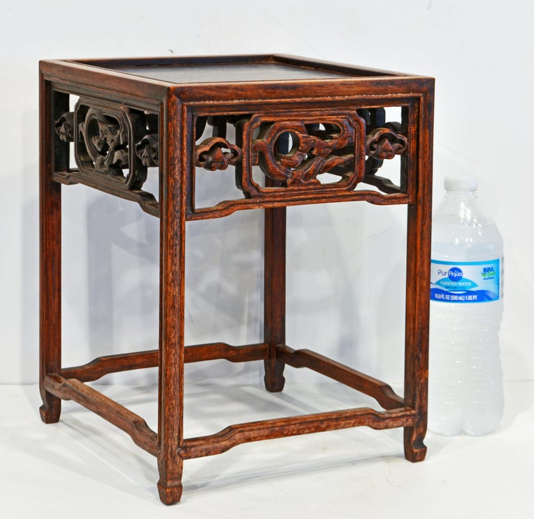 Antique Ming Style Chinese Delicately Carved Huanghuali Table or ...