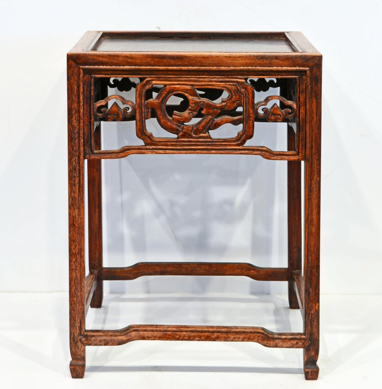 Antique Ming Style Chinese Delicately Carved Huanghuali Table or ...