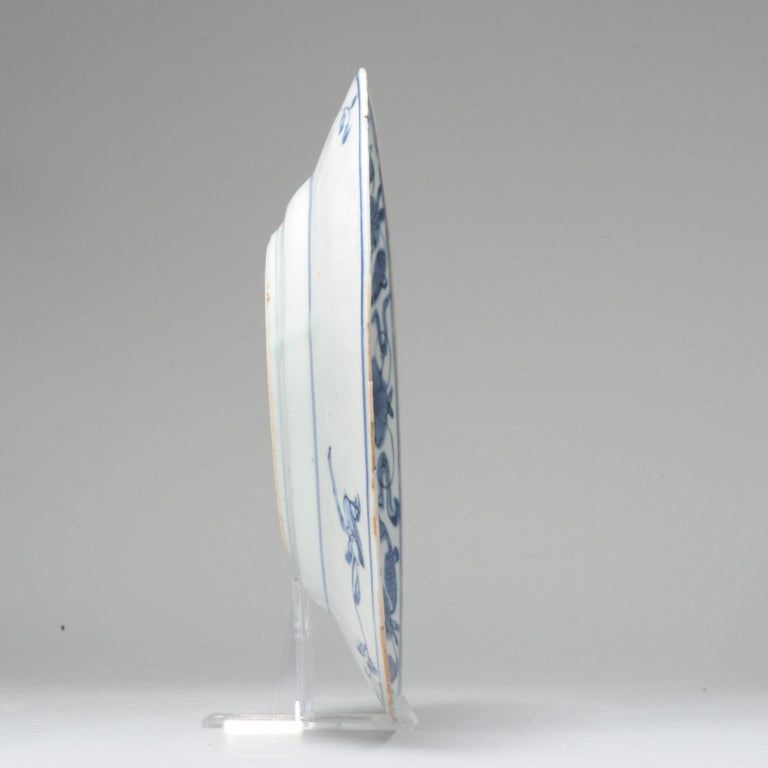 Antique Ming/Transitional Chinese Porcelain Plate, European House, Rare ...