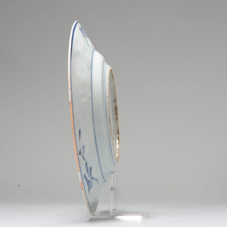 Antique Ming/Transitional Chinese Porcelain Plate, European House, Rare ...