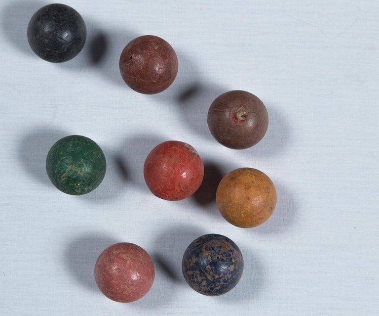 Antique Mini Croquet Set with Wooden Box at 1stDibs