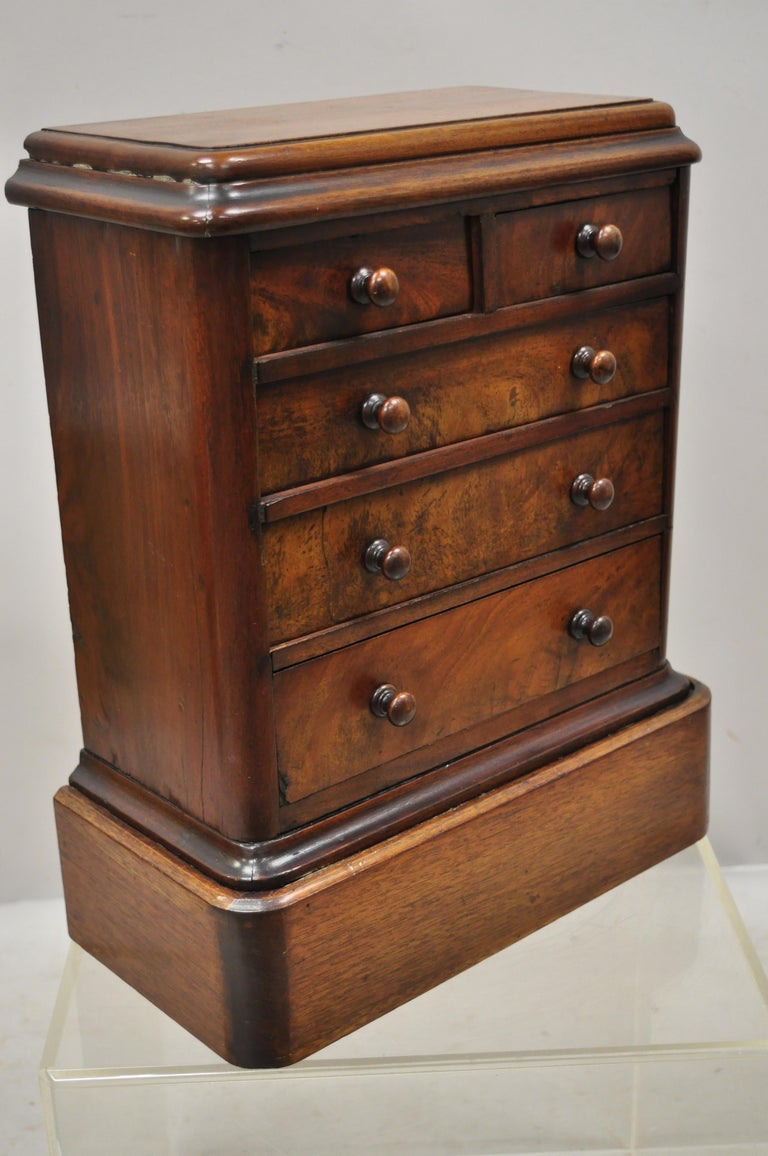 Antique Miniature American Empire Small Mahogany Salesman Sample Chest ...