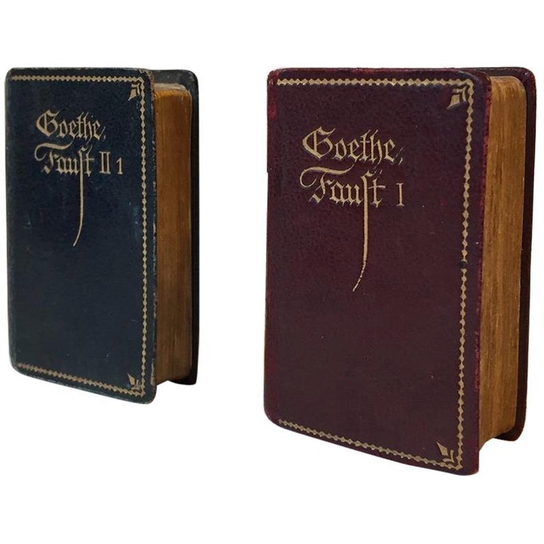 Antique Miniature Books 'Faust' by Goethe I&II, Schmidt and Günther ...