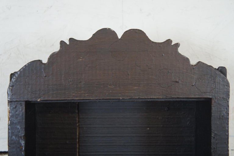 Antique Miniature Folk Art Primitive Salesman Sample Bookshelf Bookcase ...