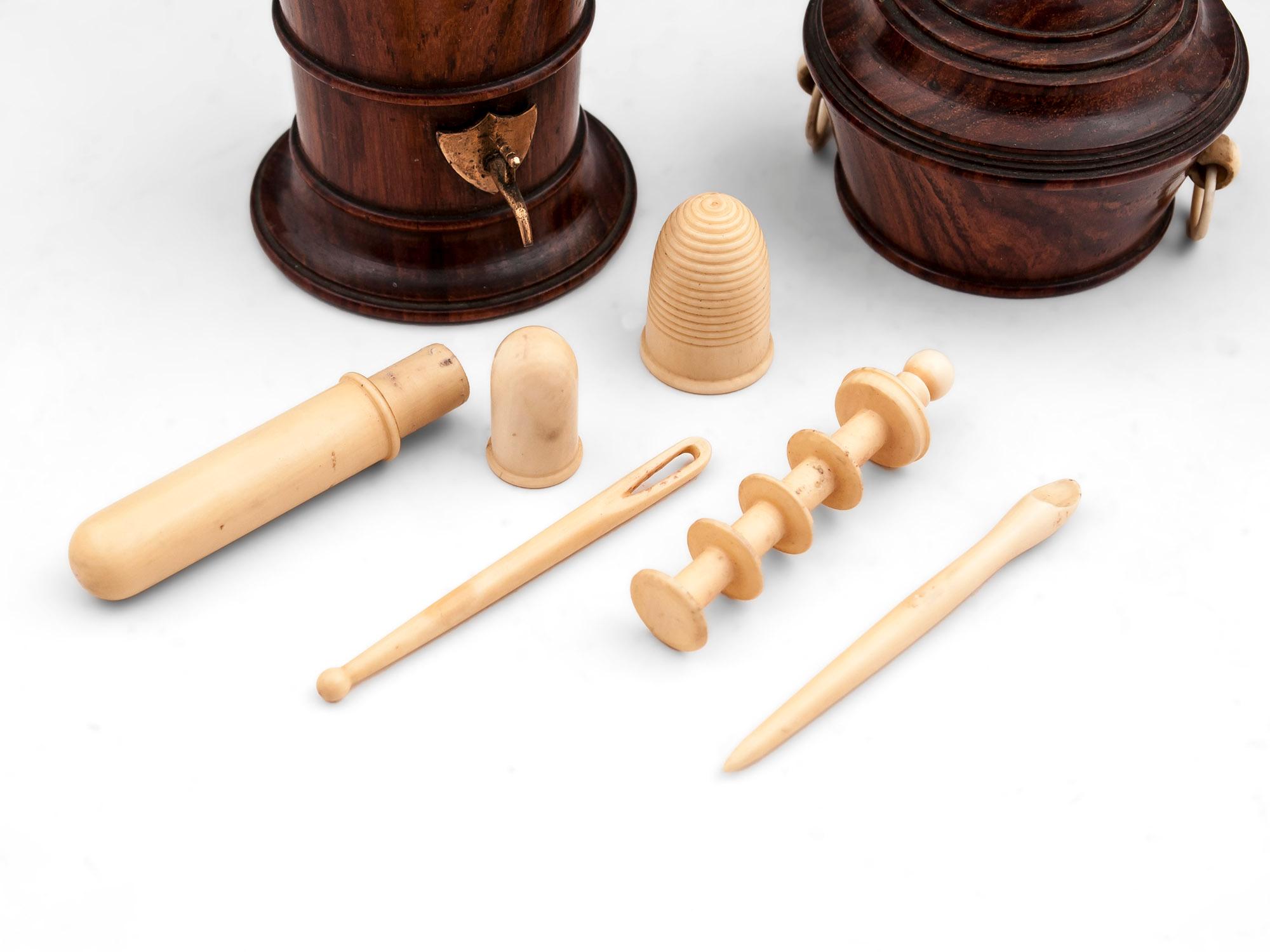 Antique Miniature Sewing Compendium, 19th Century For Sale at 1stDibs