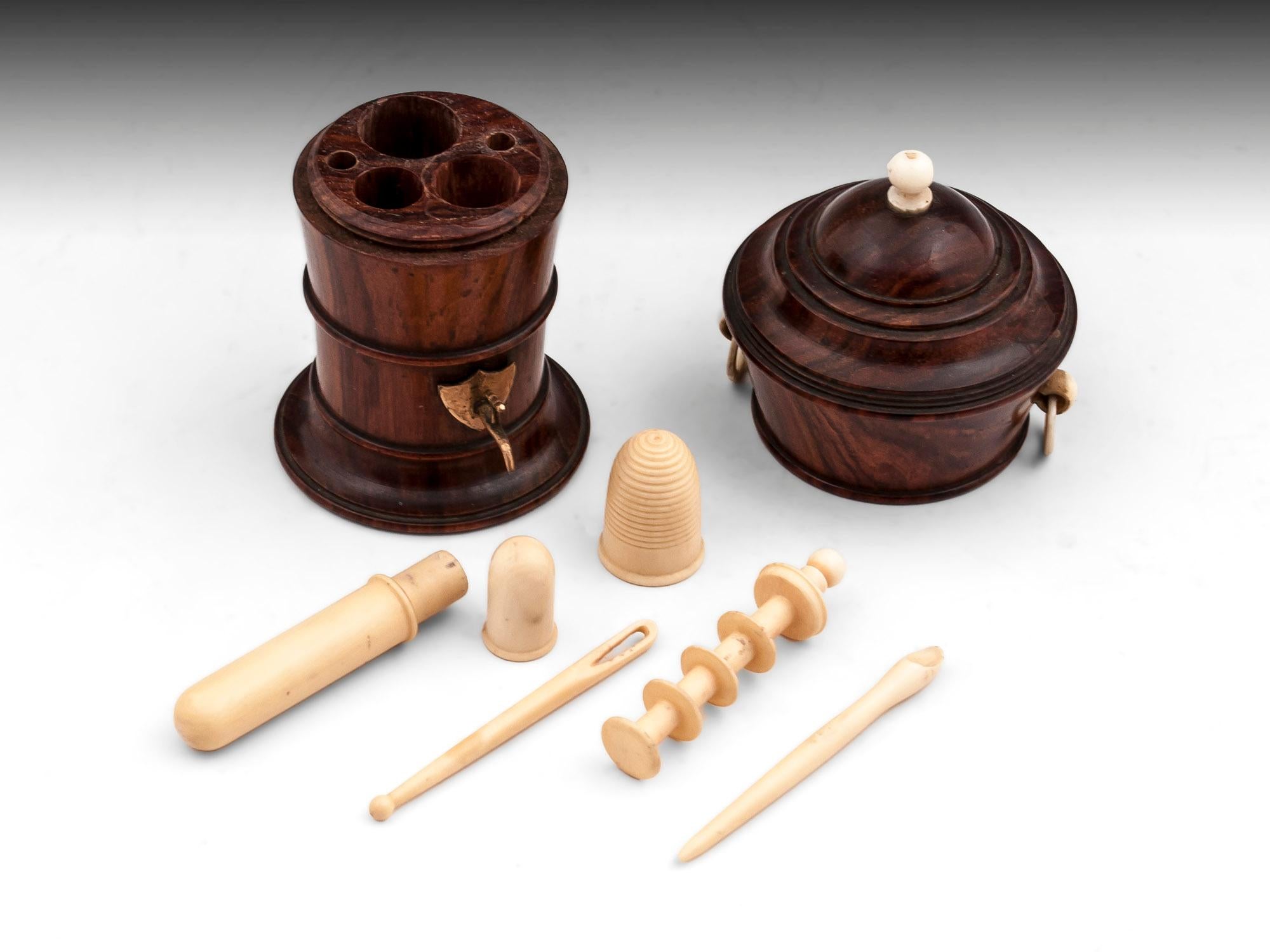 Antique Miniature Sewing Compendium, 19th Century For Sale at 1stDibs