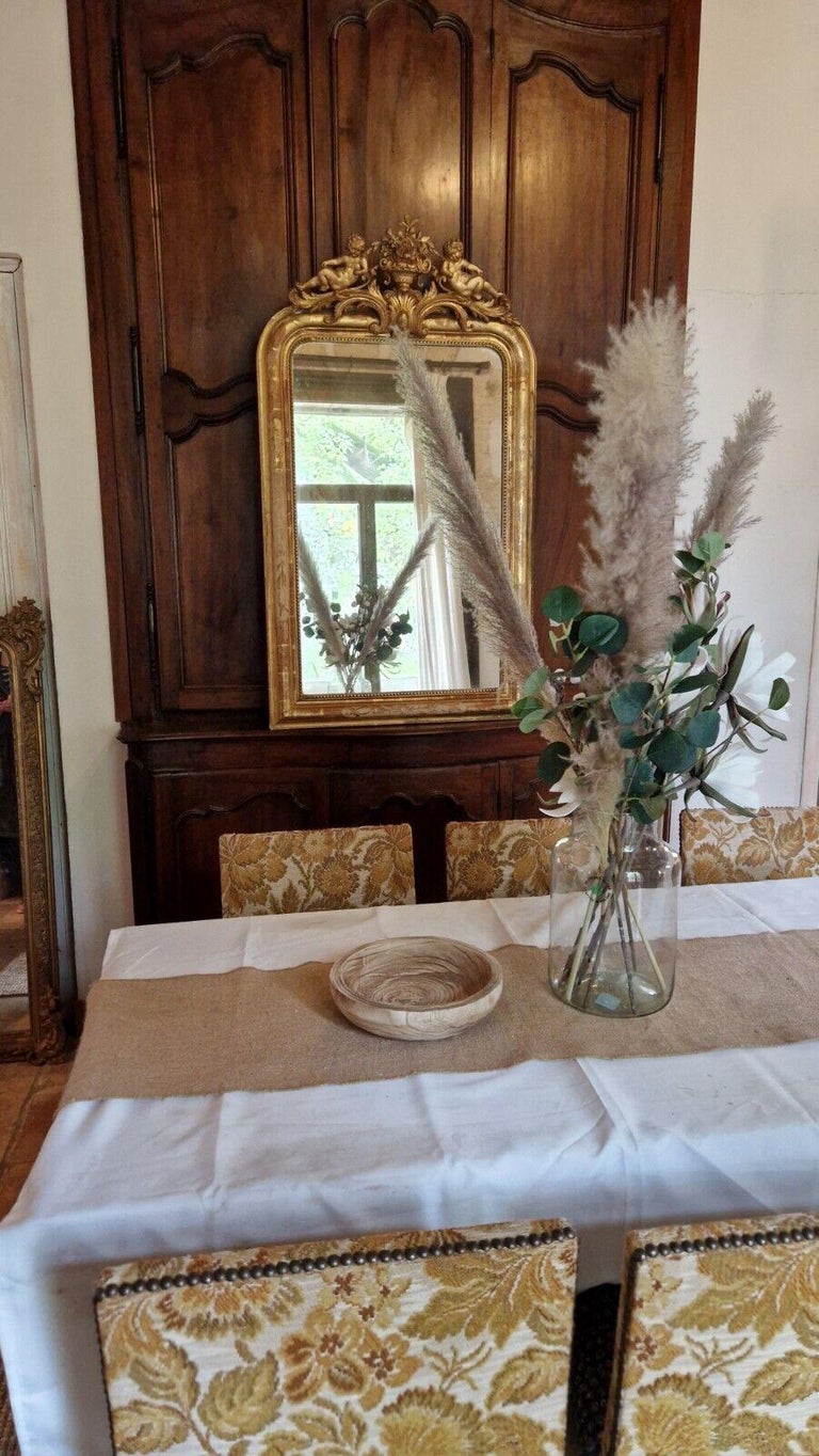 Antique Mirror French Gilt Wood Mirror Frame Cupid Vintage Style 19th ...