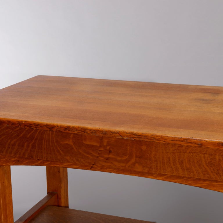 Antique Mission Oak Arts and Crafts Limbert Desk Library Table, circa ...