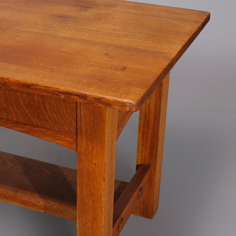 Antique Mission Oak Arts and Crafts Limbert Desk Library Table, circa ...