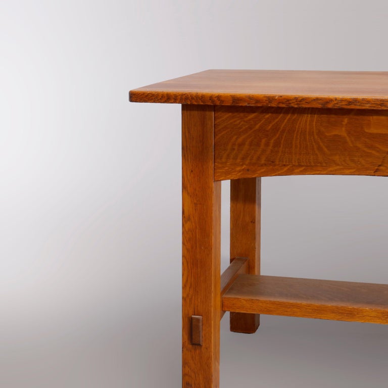 Antique Mission Oak Arts and Crafts Limbert Desk Library Table, circa ...