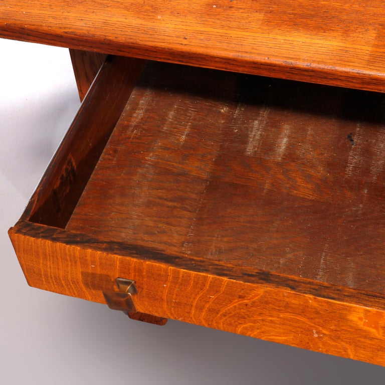 Antique Mission Oak Arts and Crafts Limbert Desk Library Table, circa ...