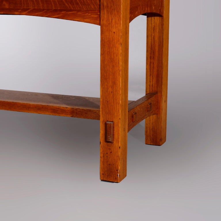 Antique Mission Oak Arts and Crafts Limbert Desk Library Table, circa ...