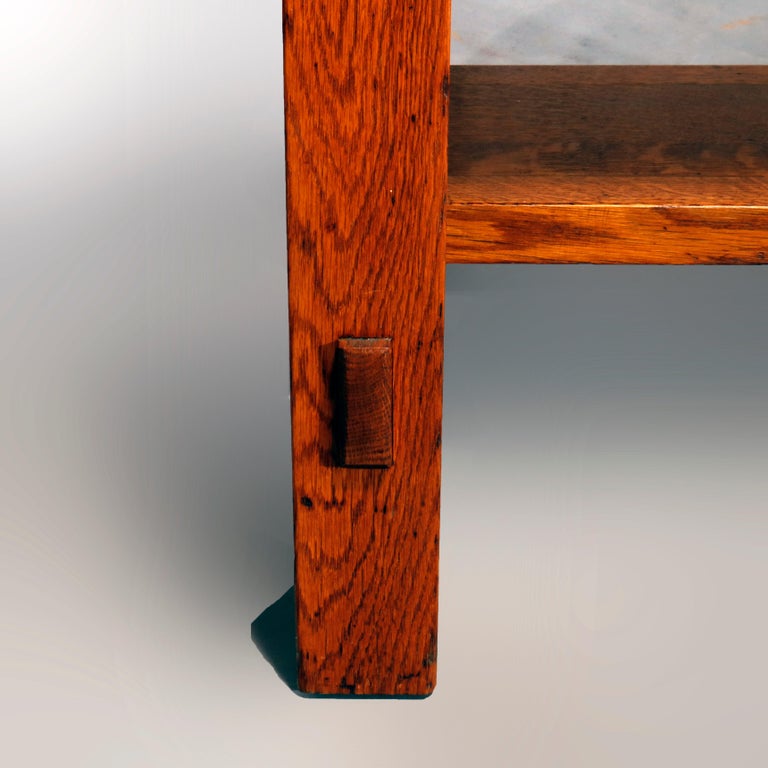 Antique Mission Oak Arts and Crafts Limbert Desk Library Table, circa ...