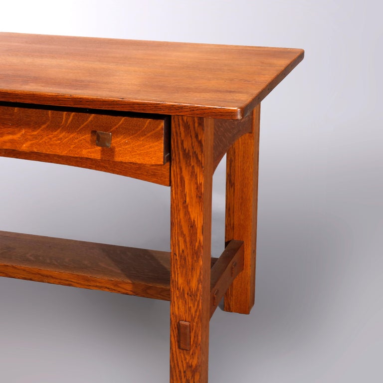 Antique Mission Oak Arts and Crafts Limbert Desk Library Table, circa ...