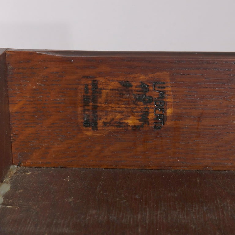 Antique Mission Oak Arts and Crafts Limbert Desk Library Table, circa ...