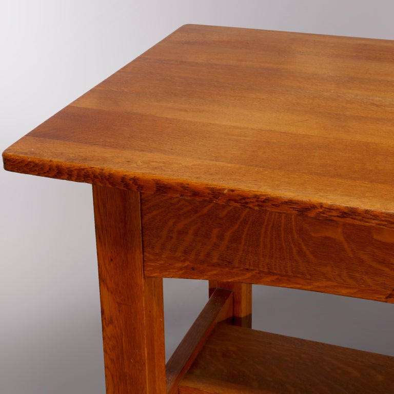 Antique Mission Oak Arts and Crafts Limbert Desk Library Table, circa ...