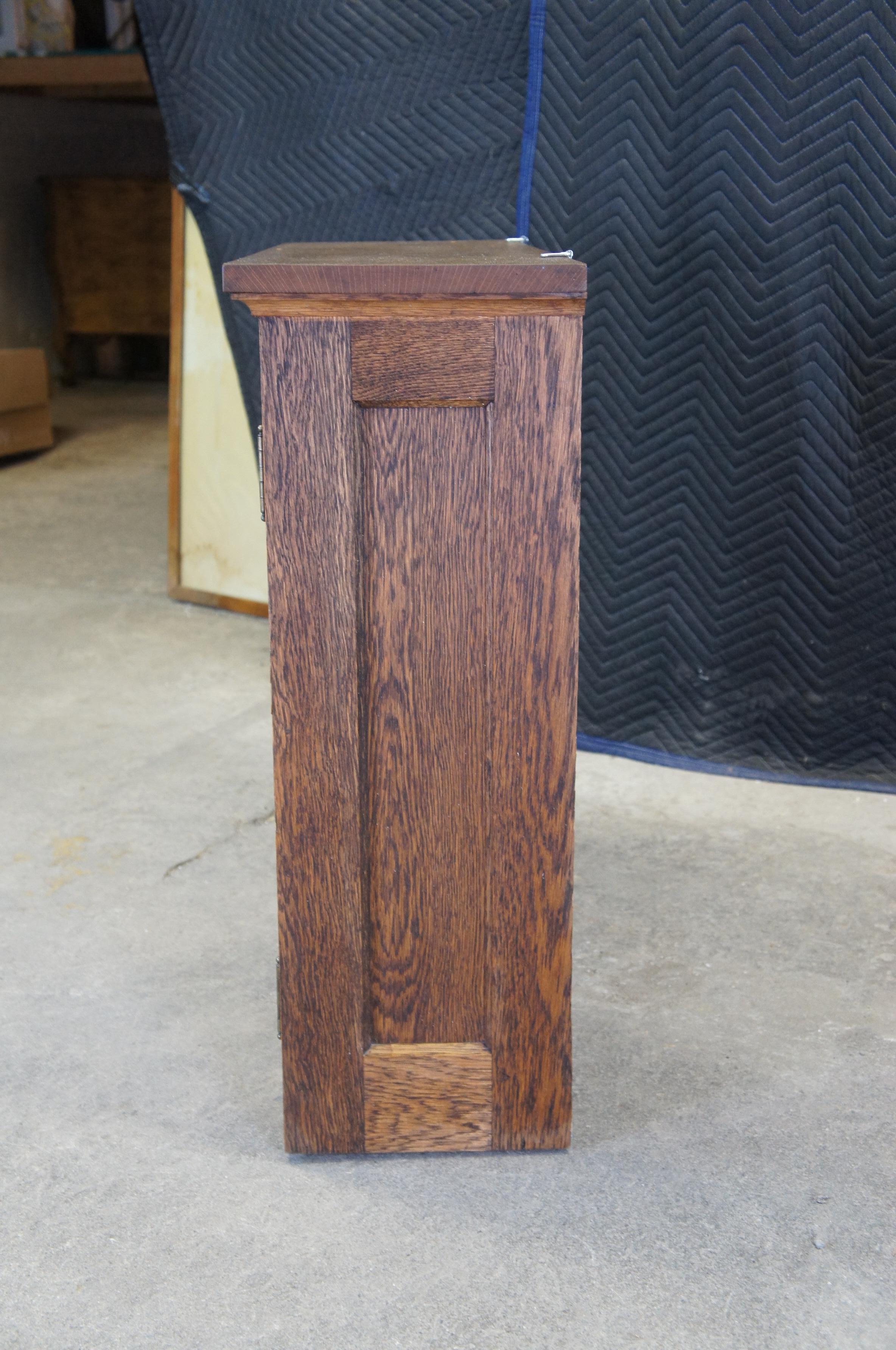 Antique Mission Oak Wall Hanging Cabinet Topper Curio Display Book Case ...