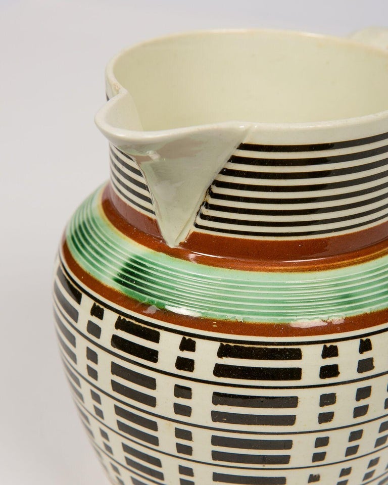 Antique Mochaware Pitcher Made in England. circa 1815 at 1stDibs
