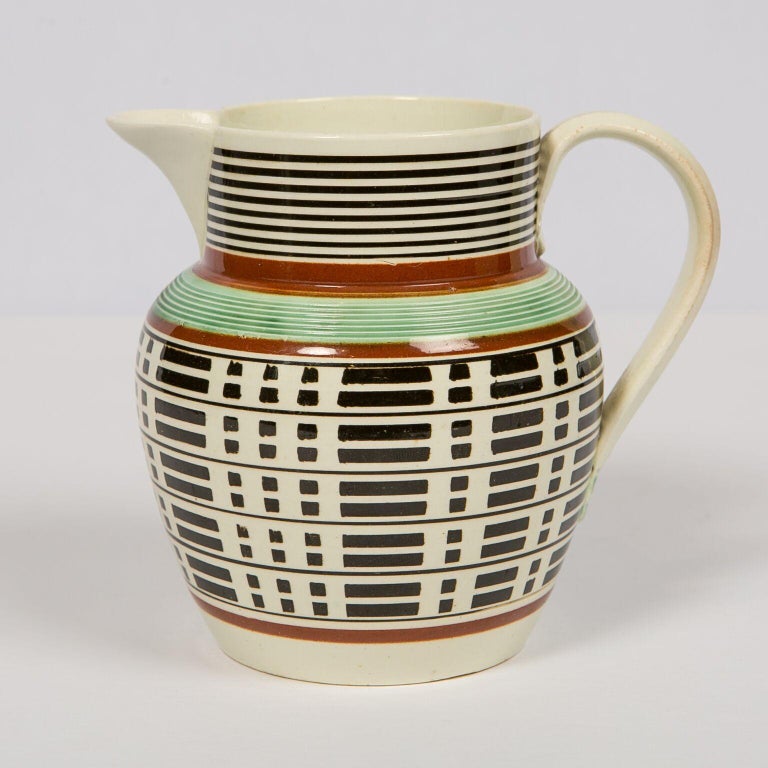 Antique Mochaware Pitcher Made in England. circa 1815 at 1stDibs