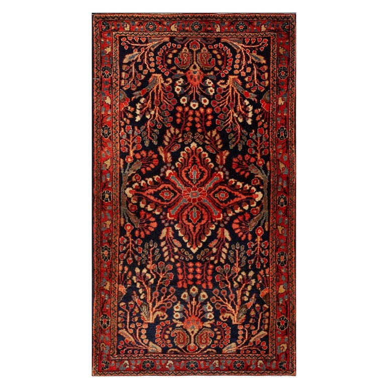 Antique Mohajeran Rug Estate Mohajeran 2x4 Geometric Black Persian Rug ...