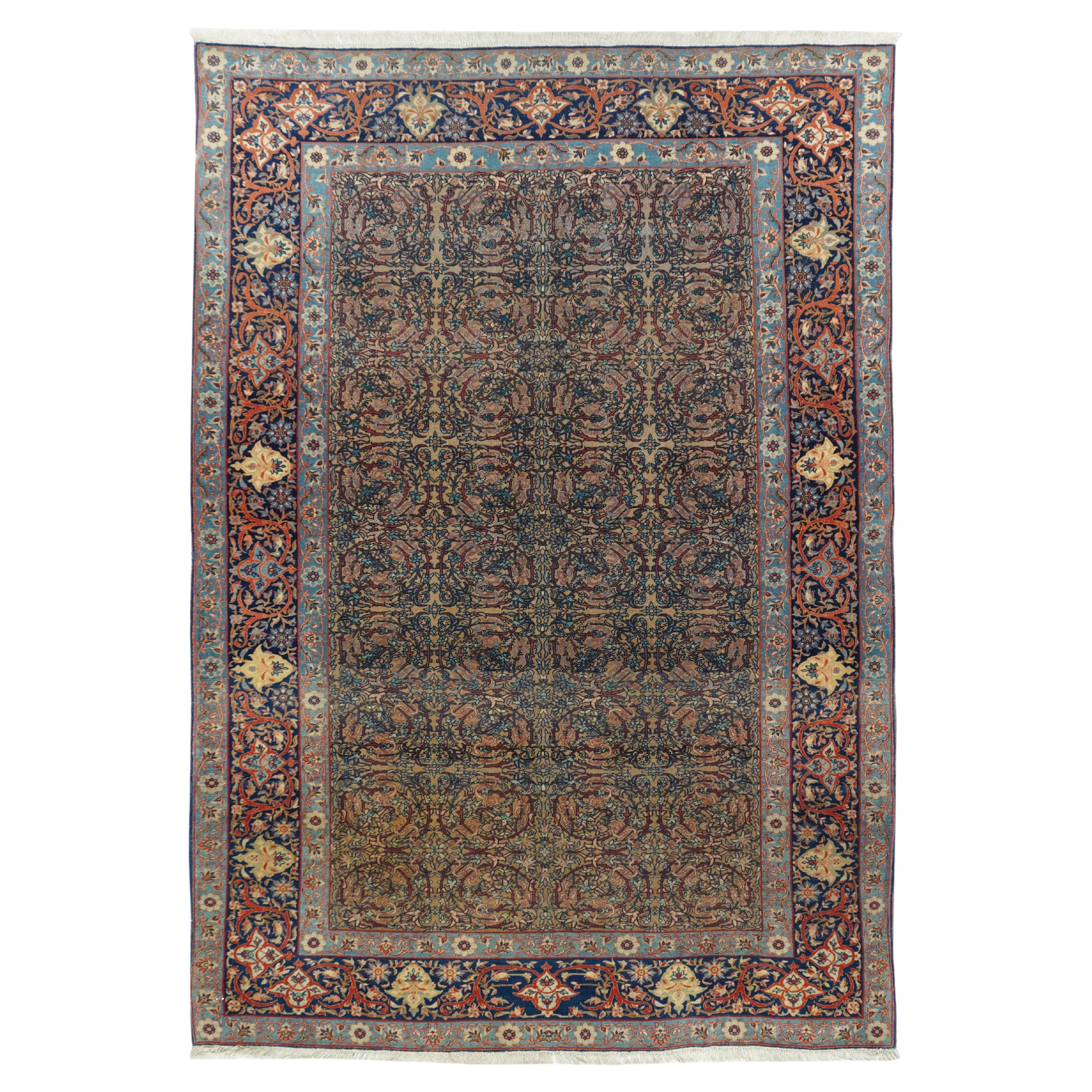 Antique Mohtasham Kashan Rug, Circa 1880 For Sale at 1stDibs