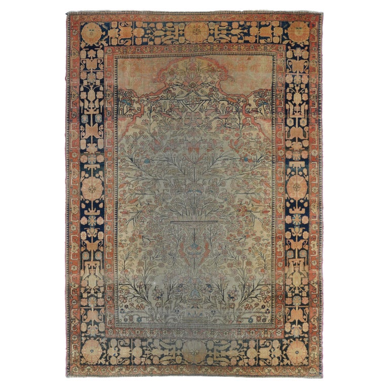 Antique Mohtasham Kashan Rug, Circa 1880 For Sale at 1stDibs