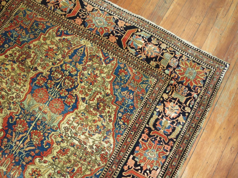 Antique Mohtasham Kashan Rug at 1stDibs