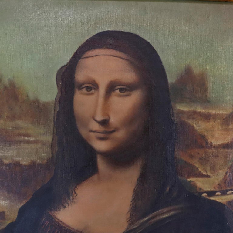 Antique Monalisa handmade painted replica. For Sale at 1stDibs