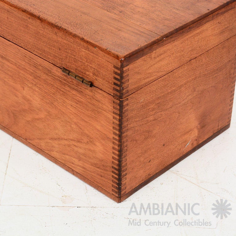 Antique Solid Maple Wood Box Money Coin Compartments Cash Storage ...