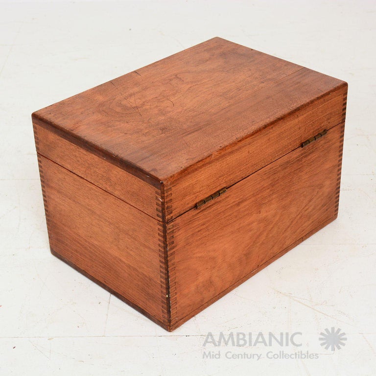 Antique Solid Maple Wood Box Money Coin Compartments Cash Storage ...