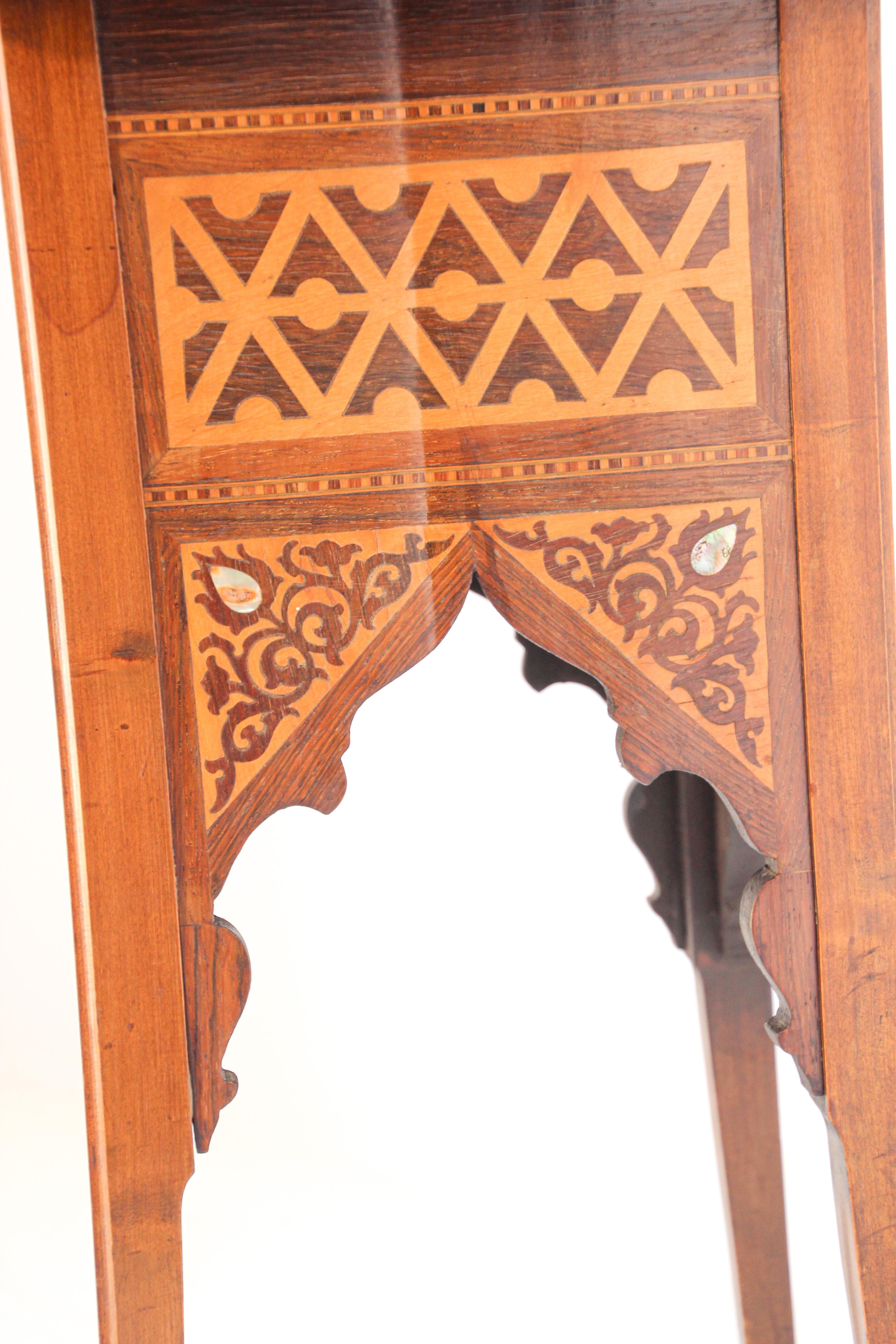 Antique Moorish Spain Inlaid Pedestal Side Table at 1stDibs | moorish ...