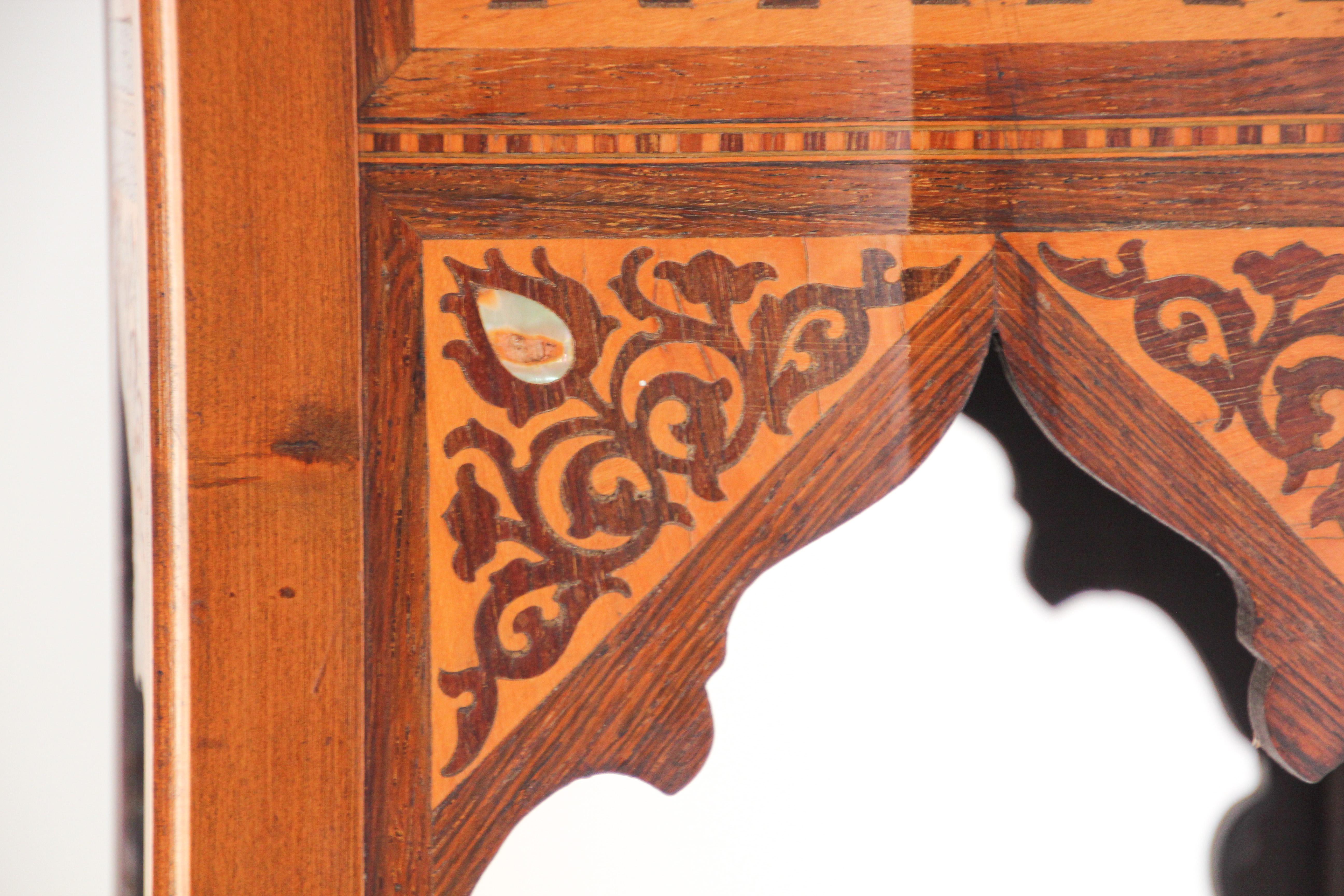 Antique Moorish Spain Inlaid Pedestal Side Table at 1stDibs | moorish ...