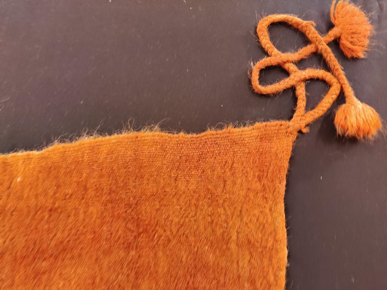 Antique Moroccan Berber Henna-Dyed Woman's Ceremonial Head Cover For ...