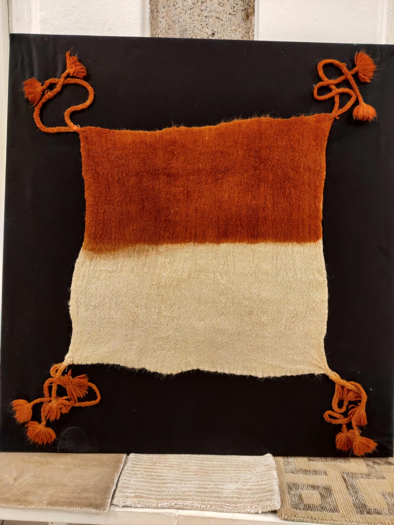 Antique Moroccan Berber Henna-Dyed Woman's Ceremonial Head Cover For ...