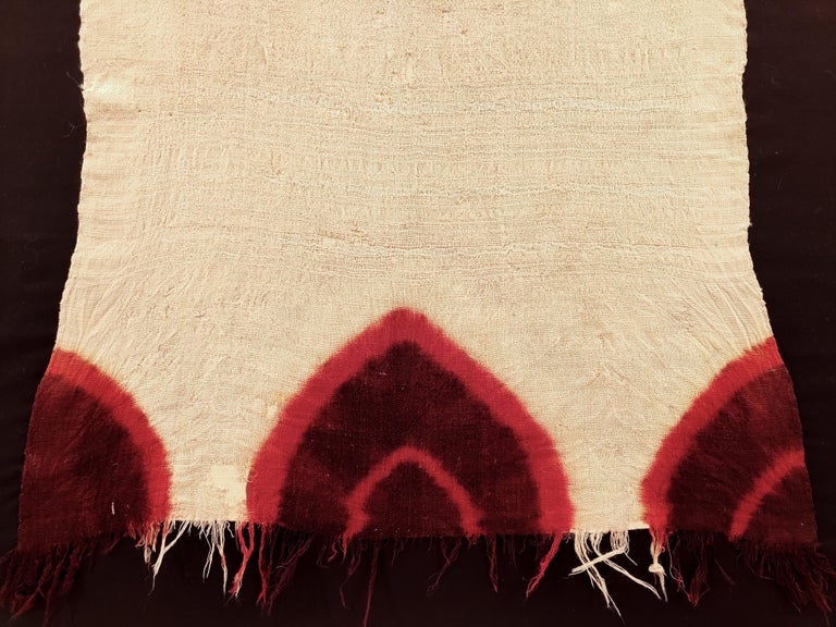 Antique Moroccan Berber Henna-Dyed Woman's Ceremonial Head Scarf For ...