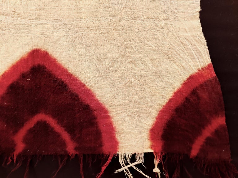 Antique Moroccan Berber Henna-Dyed Woman's Ceremonial Head Scarf For ...