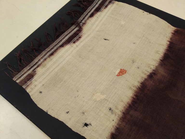 Antique Moroccan Berber Henna-Dyed Woman's Ceremonial Head Scarf at 1stDibs