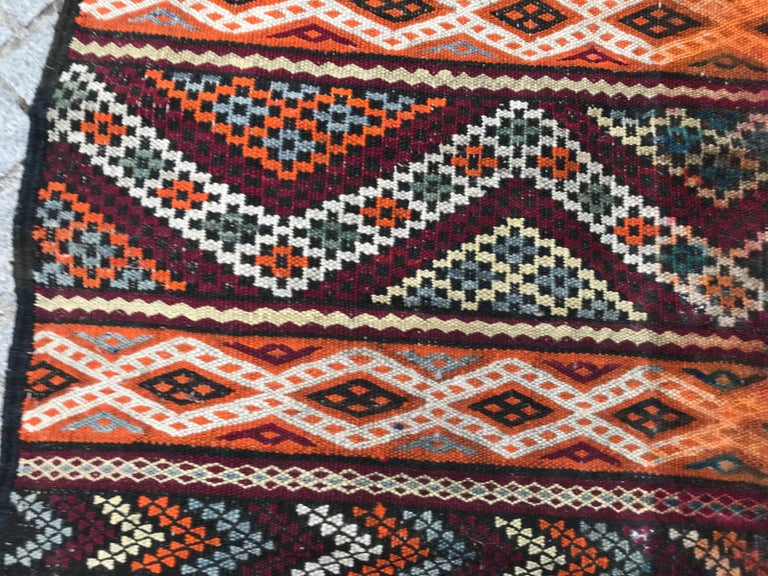 Antique Moroccan Berber Kilim Rug For Sale at 1stDibs