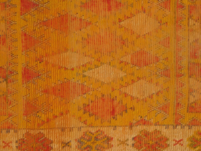 Vintage Moroccan Rug, Handmade, Distressed, Worn, Great Colors and ...