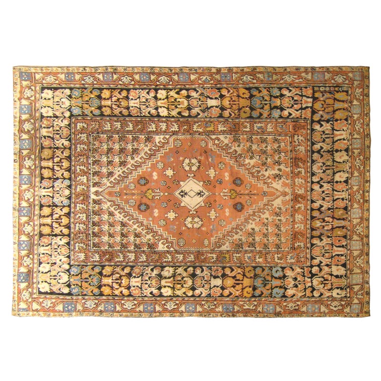 Antique Morrocan Oriental Rug, in Room Size, with a Central Medallion ...