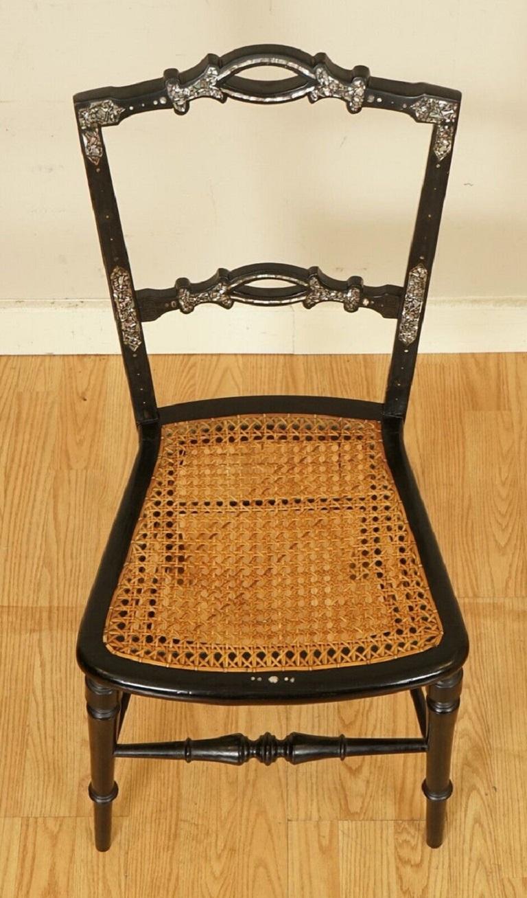 Antique Mother of Pearl Inlaid Ebonised Regency Chair, circa 1815 For ...