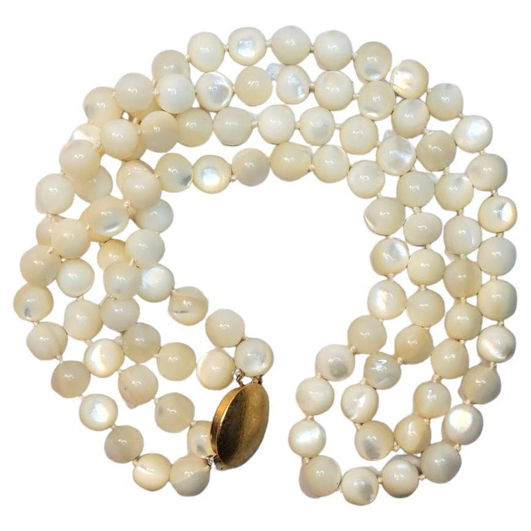 Antique Mother of Pearl Necklace For Sale at 1stDibs