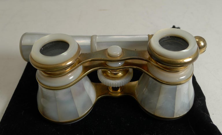 Antique Mother of Pearl Opera Glasses with Lorgnette Handle, circa 1900 ...