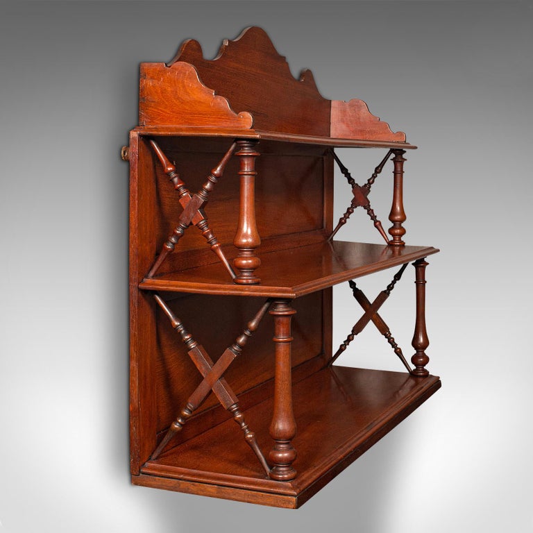 Antique Mounted Whatnot, English, Bookshelf, Collectibles Shelf ...