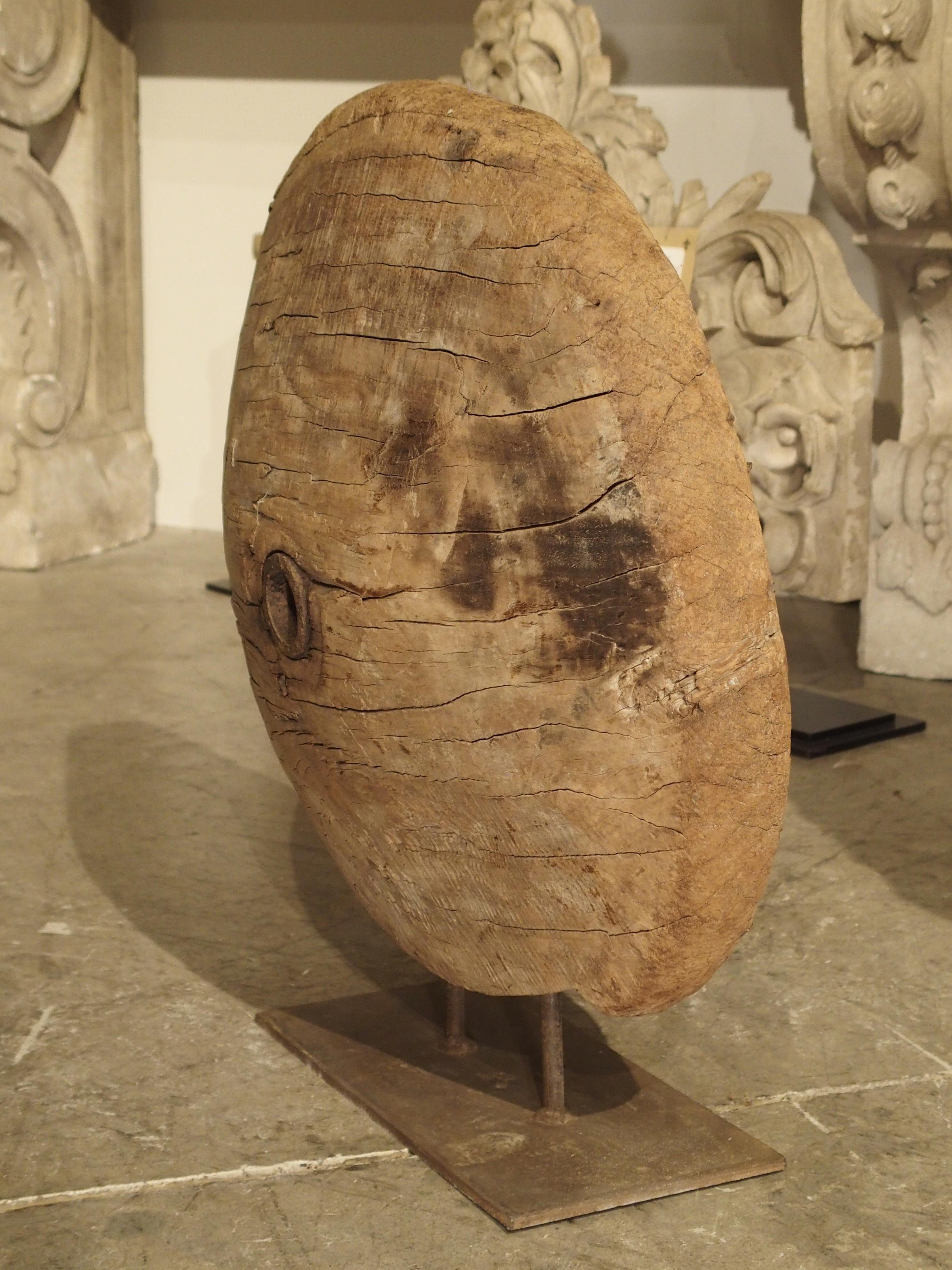 Antique Mounted Wooden Work Wheel from India at 1stDibs